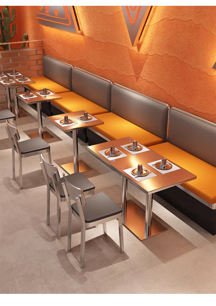 Interior square metal table with transparent finish - MingMeng