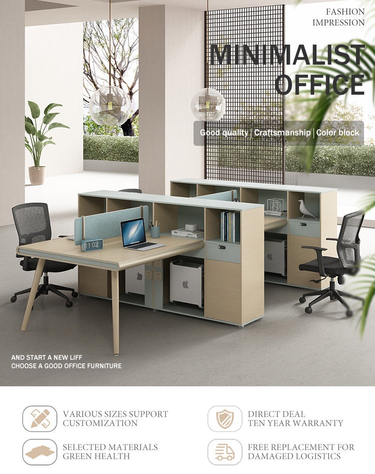 Wholesale L Shape Staff Office Desks simple - MingMeng