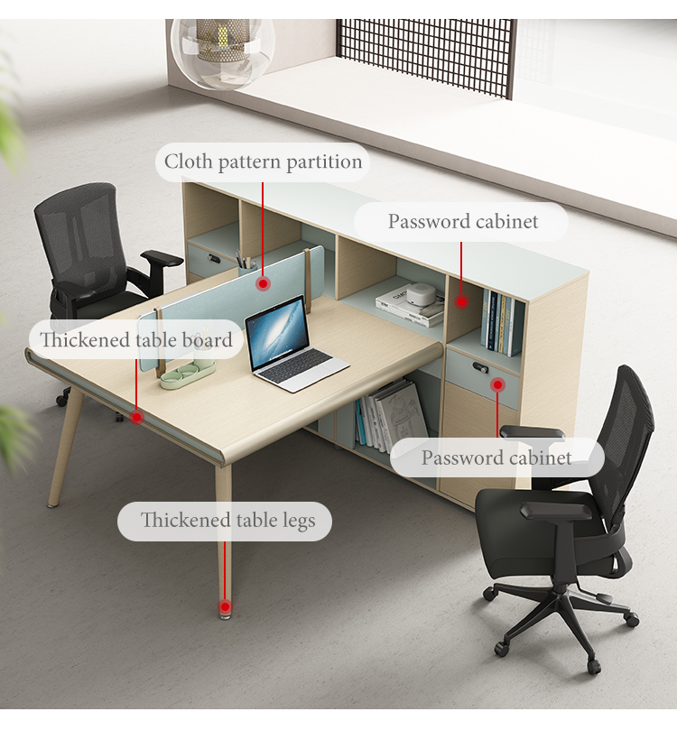Wholesale L Shape Staff Office Desks simple - MingMeng