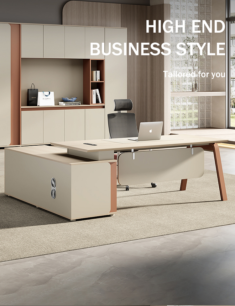 Quality L-shaped Manager Office Table Modern - MingMeng
